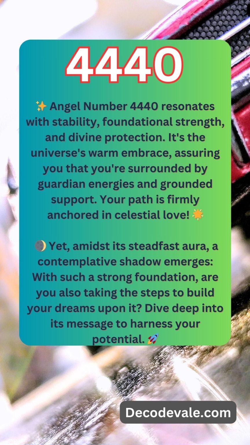 4440 Angel Number Meaning: Navigating Life's Infinite Possibilities ...