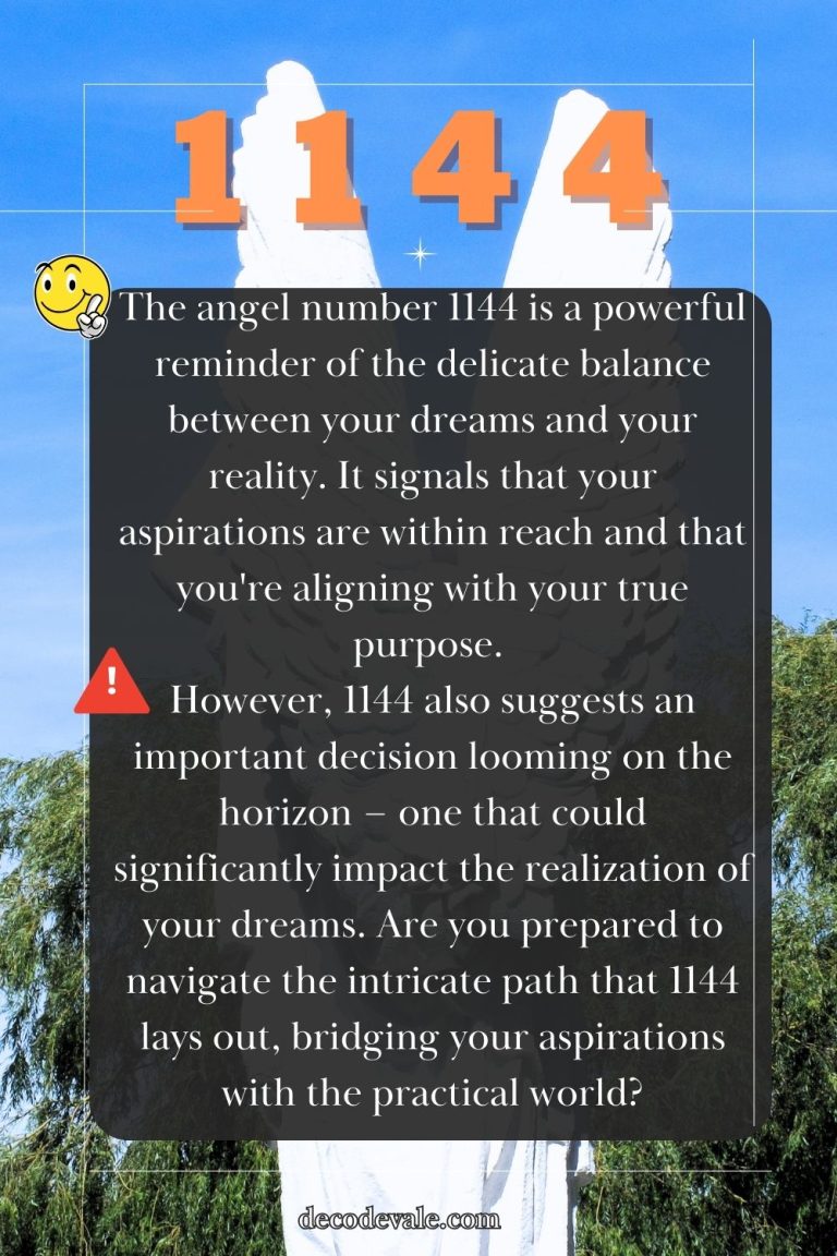 Angel Number 1144: Unlocking the Mystical Meanings and Life ...